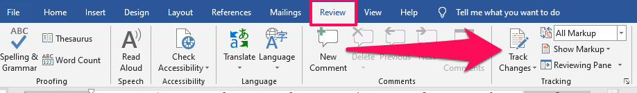 How To Track Changes In Word