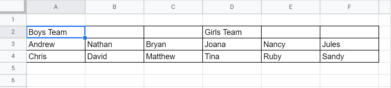 How To Merge Cells In Google Sheets